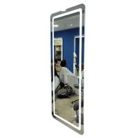 China Barber Shop LED Light Wall Mirror Easy Cleaning Modern Design Fog Resistant for sale