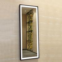 China Wooden Frame Led Full Length Mirror Color Temperature Adjustable Led Full Body Mirror for sale