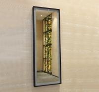 China Wooden Frame Full Length Illuminated Mirror Custom Adjustable Lighting for sale