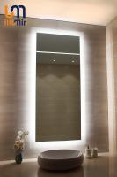China Wooden Frame Full Length Illuminated Mirror Custom Adjustable Lighting for sale