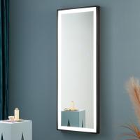 China Dimmable Lighting Full Length Bedroom Mirror Moisture Resistant Copper Free Silver Mirror for sale
