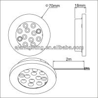 China DC12V Recessed Downlight High Power Long Lasting Kitchen Under Cabinet Light for sale