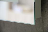 China Smart Touch Sensor Anti-fog Led Mirror For Hotel Bathroom With Silver Lenses Material for sale