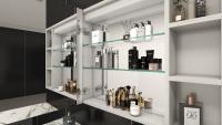 China LED Mirror Cabinet Bathroom Vanity Set for Luxury Commercial Hotel Center by Eterna for sale