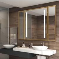 China Magnifying LED Clock Display Mirror Light for Custom Design Finishing in Hotel Bathroom for sale