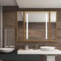 China Magnifying LED Clock Display Mirror Light for Custom Design Finishing in Hotel Bathroom for sale