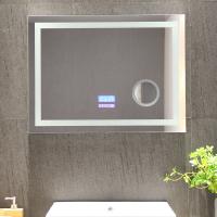 China Silver Lighted LED Strip Luxury Hotel Bathroom Mirror Customized Custom Bathroom Vanity Mirrors for sale