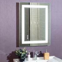 China 2023 Design Hotel Bathroom Anti-Fog Touch Screen Smart LED Wall Mirror with Bluetooth for sale