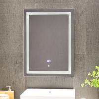 China 2023 Design Hotel Bathroom Anti-Fog Touch Screen Smart LED Wall Mirror with Bluetooth for sale
