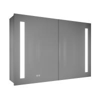 China Hotel Illuminated Bathroom Mirror Cabinet with Copper Free Mirror and LED Light for sale