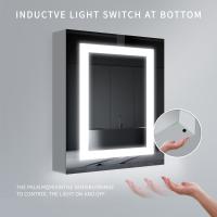 China Modern Style Wall Mount Backlit Lighted LED Bathroom Vanity Mirrored Medicine Cabinet for sale