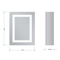 China Modern Style Wall Mount Backlit Lighted LED Bathroom Vanity Mirrored Medicine Cabinet for sale