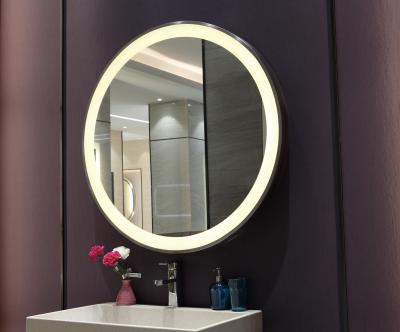 China Hotel Project Bathroom Mirror with Dimmable LED Lights and Touch Sensor Technology for sale