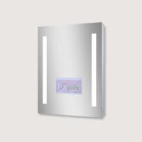 China Frameless Illuminated Bathroom Wall Mirror With Touch Screen LCD TV And Defogger for sale