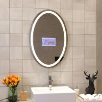 China Frameless Illuminated Bathroom Wall Mirror With Touch Screen LCD TV And Defogger for sale