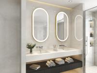 China Gold Aluminium Led Smart Vanity Mirror Explosion Proof Lighted Bathroom Vanity Mirror for sale