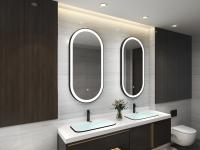 China Gold Aluminium Led Smart Vanity Mirror Explosion Proof Lighted Bathroom Vanity Mirror for sale