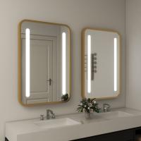 China Metal Frame round led bathroom mirror Smart Touch Switch Round Illuminated Mirror for sale