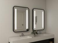 China Metal Frame round led bathroom mirror Smart Touch Switch Round Illuminated Mirror for sale