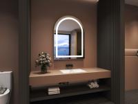 China Metal Frame round led bathroom mirror Smart Touch Switch Round Illuminated Mirror for sale