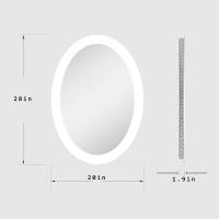 China LED Digital Clock Bathroom Mirror LED Shatter Resistant Personalized Aesthetic for sale