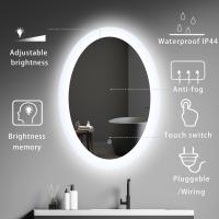 China LED Digital Clock Bathroom Mirror LED Shatter Resistant Personalized Aesthetic for sale
