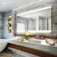 China Customized Decorative Led Bathroom Mirror Light With Music Speaker and Rectangle Shape for sale
