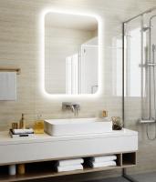 China Touch Sensor Frameless Lighted Bathroom Mirror High Reflection Wall Hanging for sale