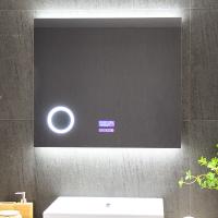 China Polished Edge Led Backlit Bathroom Mirror Hotel Home Decoration With Demister for sale