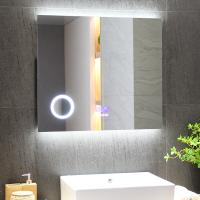 China Polished Edge Led Backlit Bathroom Mirror Hotel Home Decoration With Demister for sale