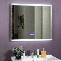 China Polished Edge Led Backlit Bathroom Mirror Hotel Home Decoration With Demister for sale