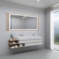 China Anti Fogging Vanity Mirror With Lights Energy Saving Battery Led Bathroom Mirror for sale