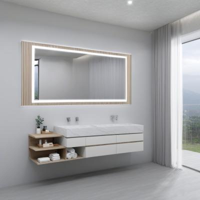 China Anti Fogging Vanity Mirror With Lights Energy Saving Battery Led Bathroom Mirror for sale