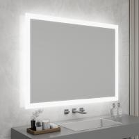 China Swiveling Design Bathroom Mirror With Lights Eco Friendly Square Make Up Mirror for sale