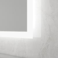 China Swiveling Design Bathroom Mirror With Lights Eco Friendly Square Make Up Mirror for sale