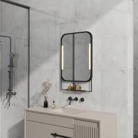 China Stylish Long Lasting Lighted Bathroom Vanity Mirror Space Saving Wall Mounted for sale