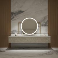 China Personalizable Clean Style Round Backlit Bathroom Mirror Easy Maintenance for sale