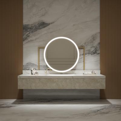 China Personalizable Clean Style Round Backlit Bathroom Mirror Easy Maintenance for sale