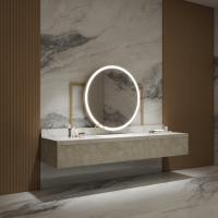 China Personalizable Clean Style Round Backlit Bathroom Mirror Easy Maintenance for sale