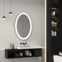 China Smart Bathroom Mirror With Lights Touch Switch And Anti Fog Light Up Mirror Vanity for sale