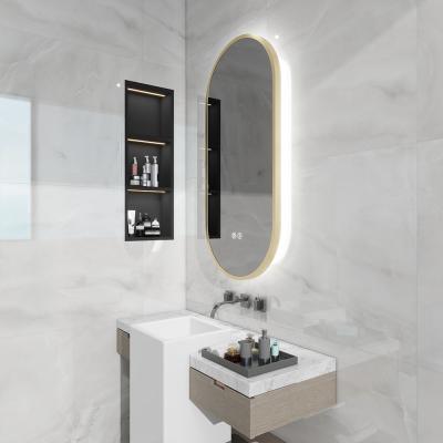 China Green Materials Custom Bathroom Mirrors Eco Friendly Bathroom Mirror With Lights for sale