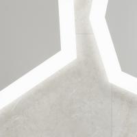 China Anti Rust Bathroom Mirror With Lights Fashionable Illuminated Mirror With Digital Clock for sale