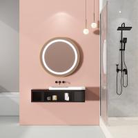 China Rapid Heating Bathroom Mirror With Lights Anti Fog Prevent Rust Mirror With Led Lights for sale