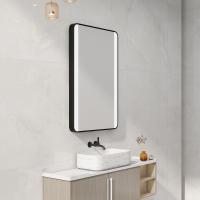 China Graceful Shape Illuminated Bathroom Mirrors With Color Changing Lights For Home And Hotel for sale