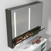 China Smart Mirror Cabinet with Motion Sensor Switch Adjustable Color Temperature and Built-in Power Socket for hotel for sale