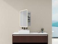 China Wall-Mounted Intelligent Bathroom Mirror Cabinet with Human Body Sensor  Dimmable Lighting and Integrated Plug Socket for sale