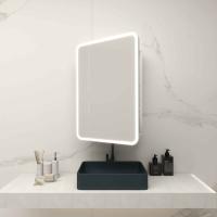 China Elegant Bathroom Mirror Cabinet with Soft LED Lighting and Adjustable Shelves for hotel or home for sale