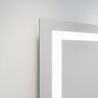 China Elegant LED Bathroom Mirror with Frosted Sandblast Lighting and Adjustable Warm Cool Light For Hotel Or Home for sale