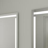 China Smart LED Bathroom Mirror with Frosted Border Light Color Temperature Changing and IP44 Rating For Hotel Or Home for sale