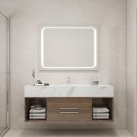 China Sleek Modern LED Bathroom Mirror Light with High Brightness and Soft Glow For Hotel Or Home for sale